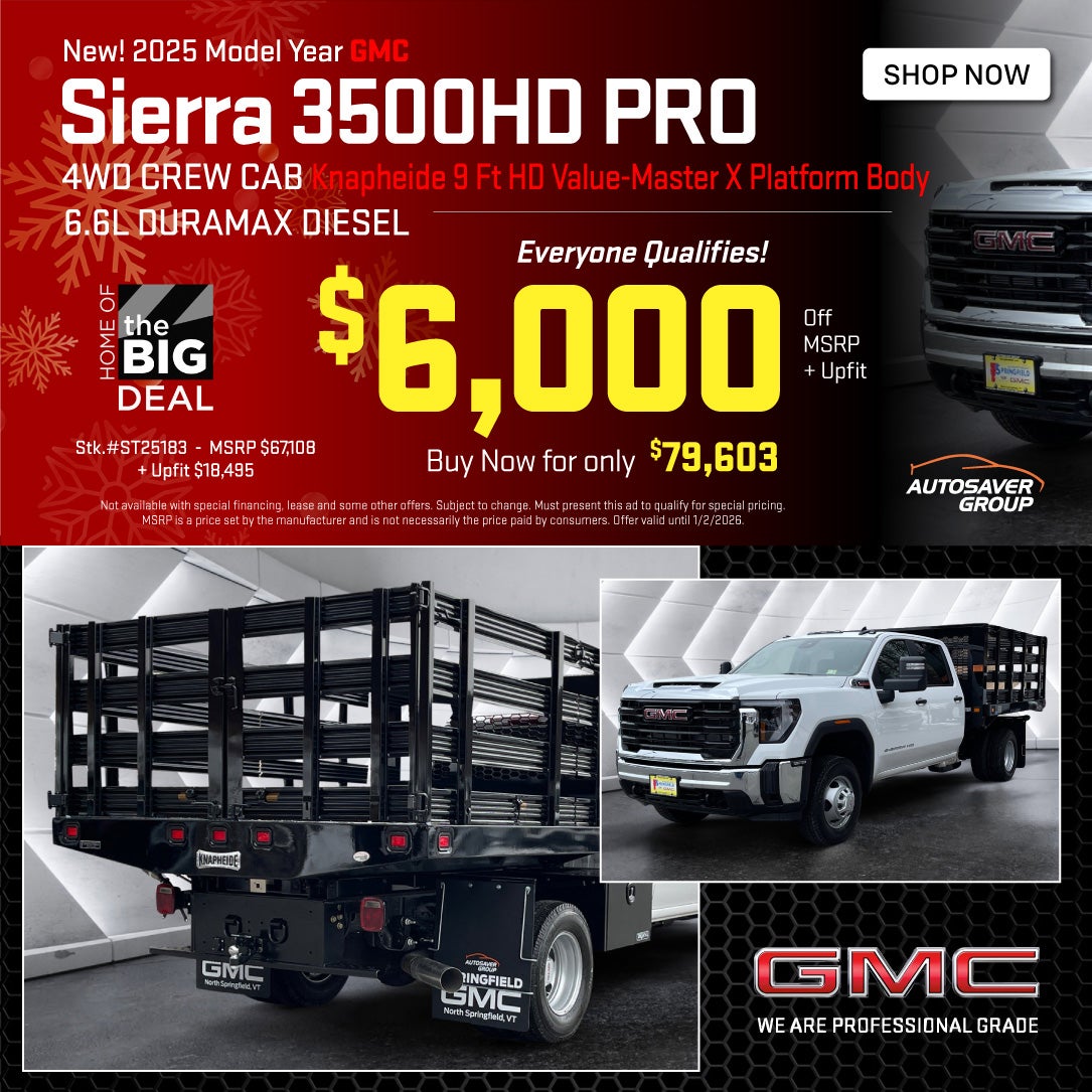 Springfield GMC Dealer in N. Springfield VT | Hanover Lebanon ...